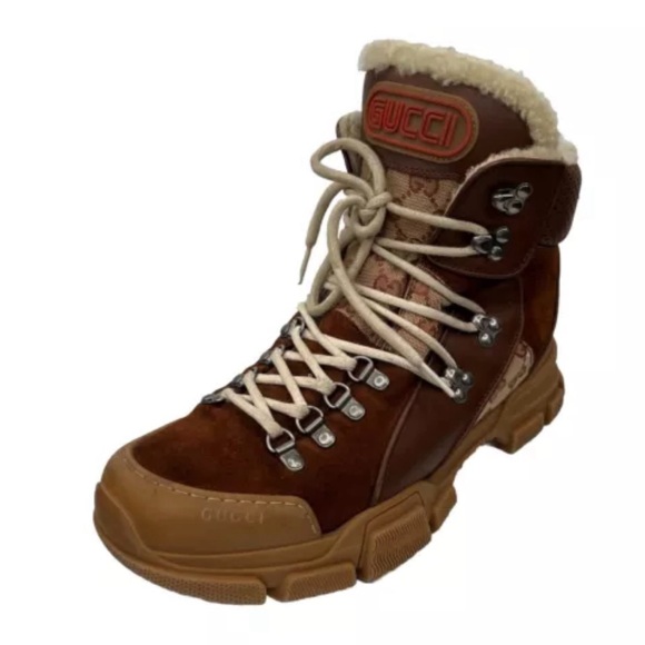 Gucci | Shoes | Gucci X Sega Suede Leather Shearling Calfskin Flashtrek ...